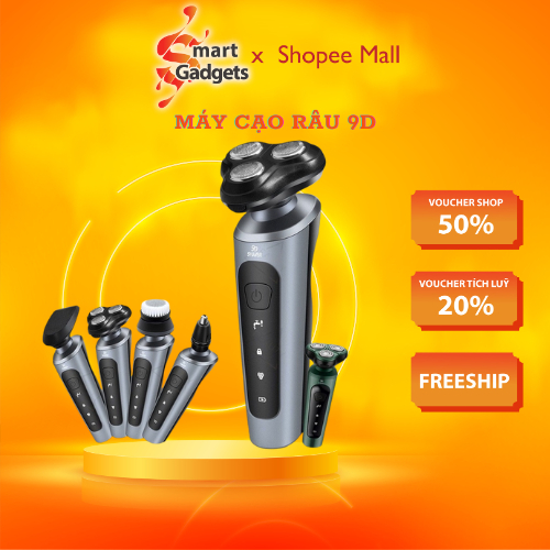 Máy Cạo Râu Nam Shaver 9D Smart Gadgets Kiêm Tỉa Lông Mũi Cao Cấp, 3 ...