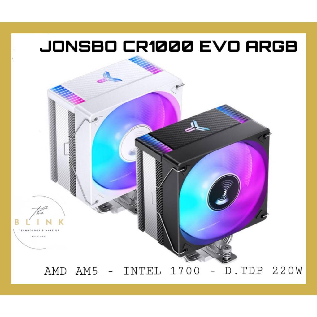 ĐEN/ TRẮNG Quạt Tản Nhiệt, Fan CPU Led RGB JONSBO CR1000- 4 Ống Đồng ...