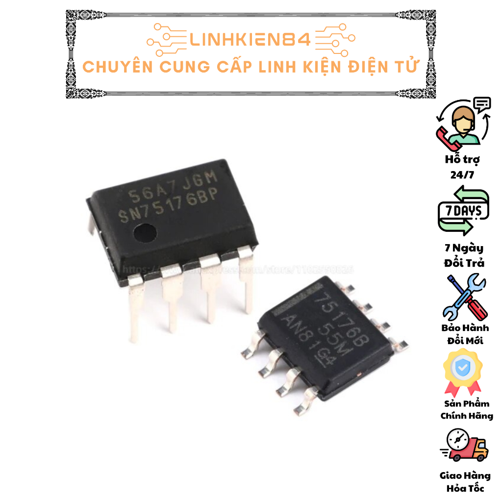 IC Giao Tiếp RS485 75176 SN75176 | Shopee Việt Nam