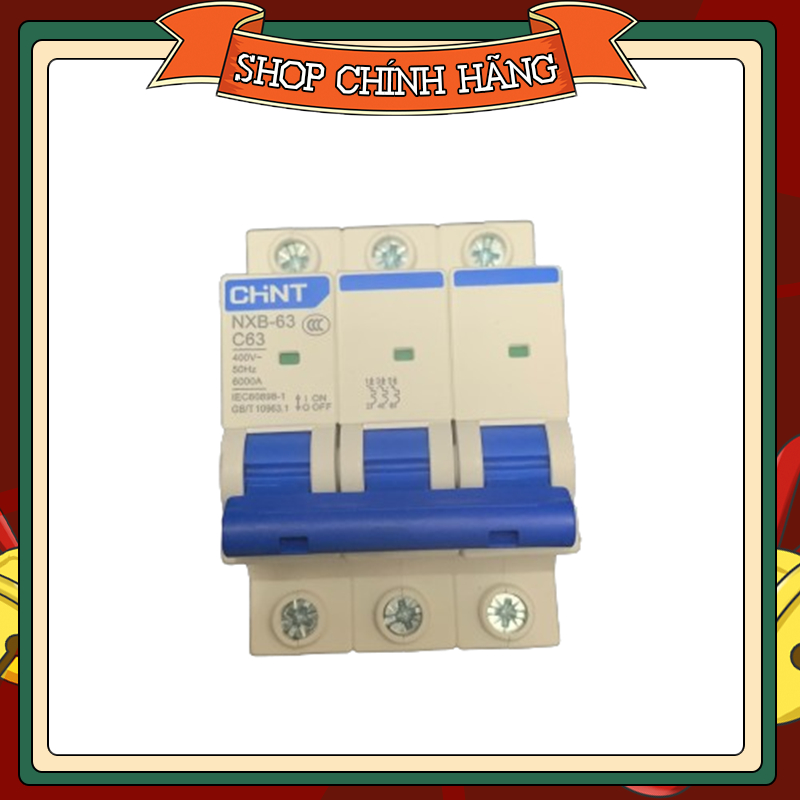 Át 3 pha chống giật C63 3P NXB-63 6000A 400V sử dụng thay thế thiết bị aptomat chống giật hàng ...