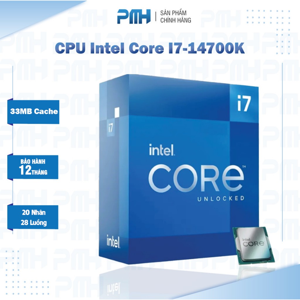 Cpu Intel Core I7-14700k (Up To 5.6ghz, 20 Nhân 28 Luồng, 33mb Cache ...