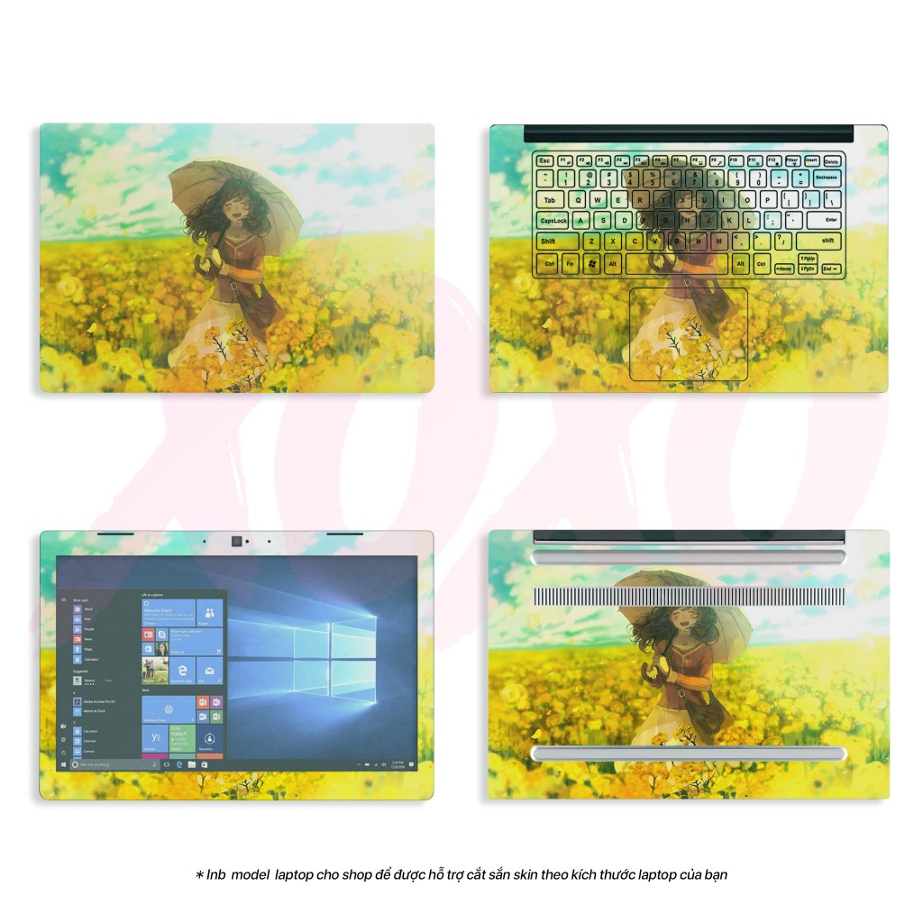 Skin Laptop 25 Mẫu Cô Gái - Miếng Dán Laptop có cho Dell, Hp, Asus ...
