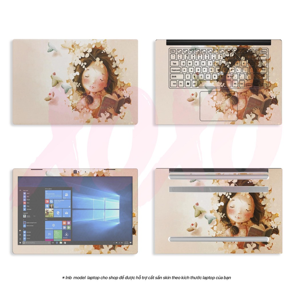 Skin Laptop 25 Mẫu Cô Gái - Miếng Dán Laptop có cho Dell, Hp, Asus ...