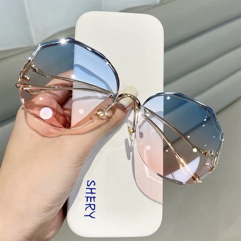 Kính Mát 24K gọng lục giác khung kim loại màu gradient phụ kiện cho ...