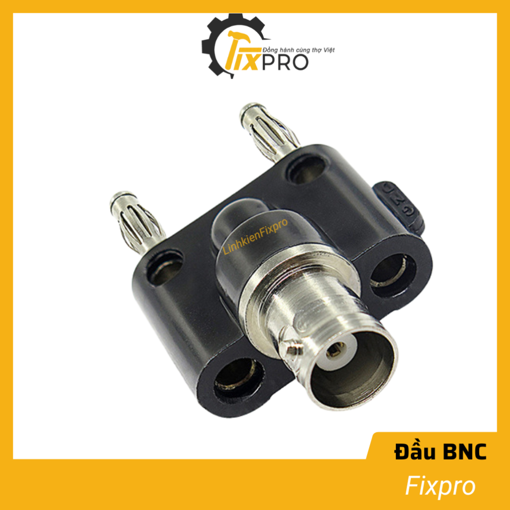 Đầu nối BNC 50KY Q9 cái, Ổ cắm BNC cái chân đồng loại xịn chuyển đổi jack cắm bắp chuối cái 4mm ...