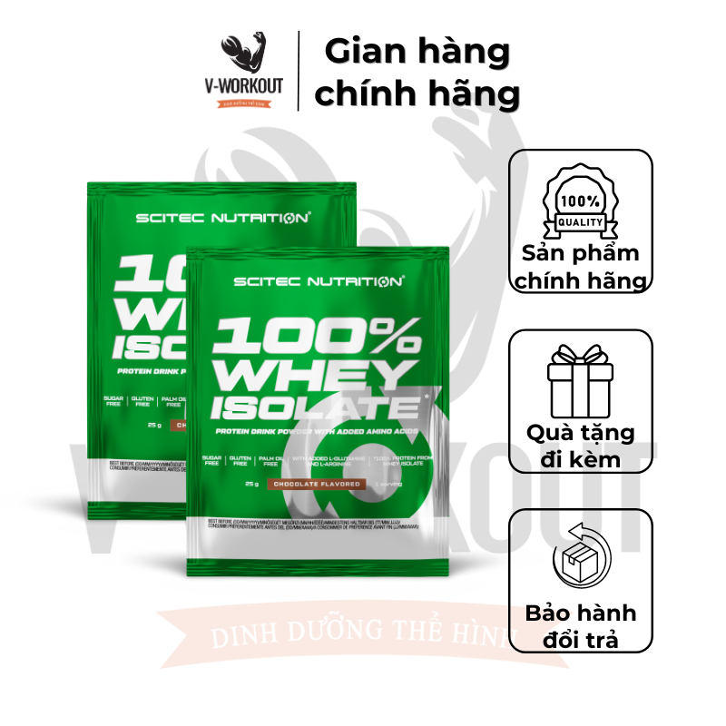 Sample Whey Isolate | Combo 5-10 gói 25g Scitec Nutrition Sample 100% ...