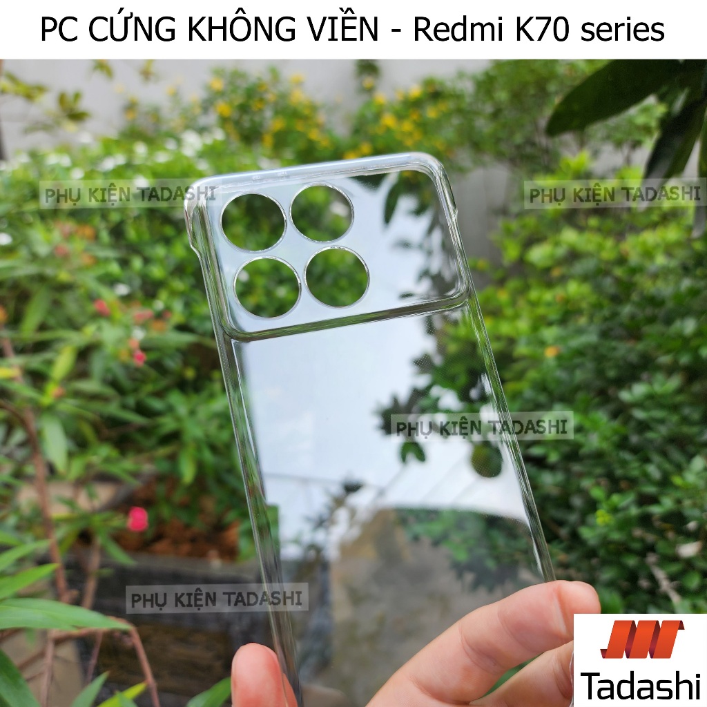 Ốp Lưng KHÔNG VIỀN Xiaomi Redmi K70/ K70 Pro/ K70E, K60/ K60Pro Trong Suốt Không Ố Vàng, Nhựa PC ...