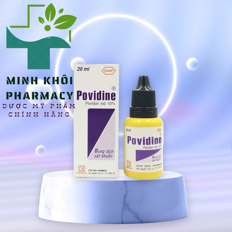 Dung dịch sát khuẩn Povidine 10% ngừa nhiễm khuẩn vết thương chai 20ml ...