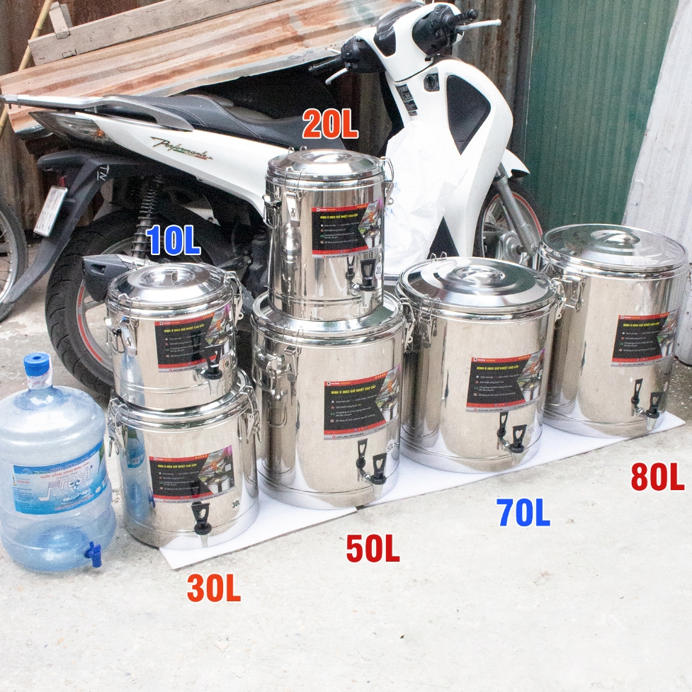 Bình ủ inox giữ nhiệt 10L/20L/30L/40L/50L có vòi cao cấp | Shopee Việt Nam