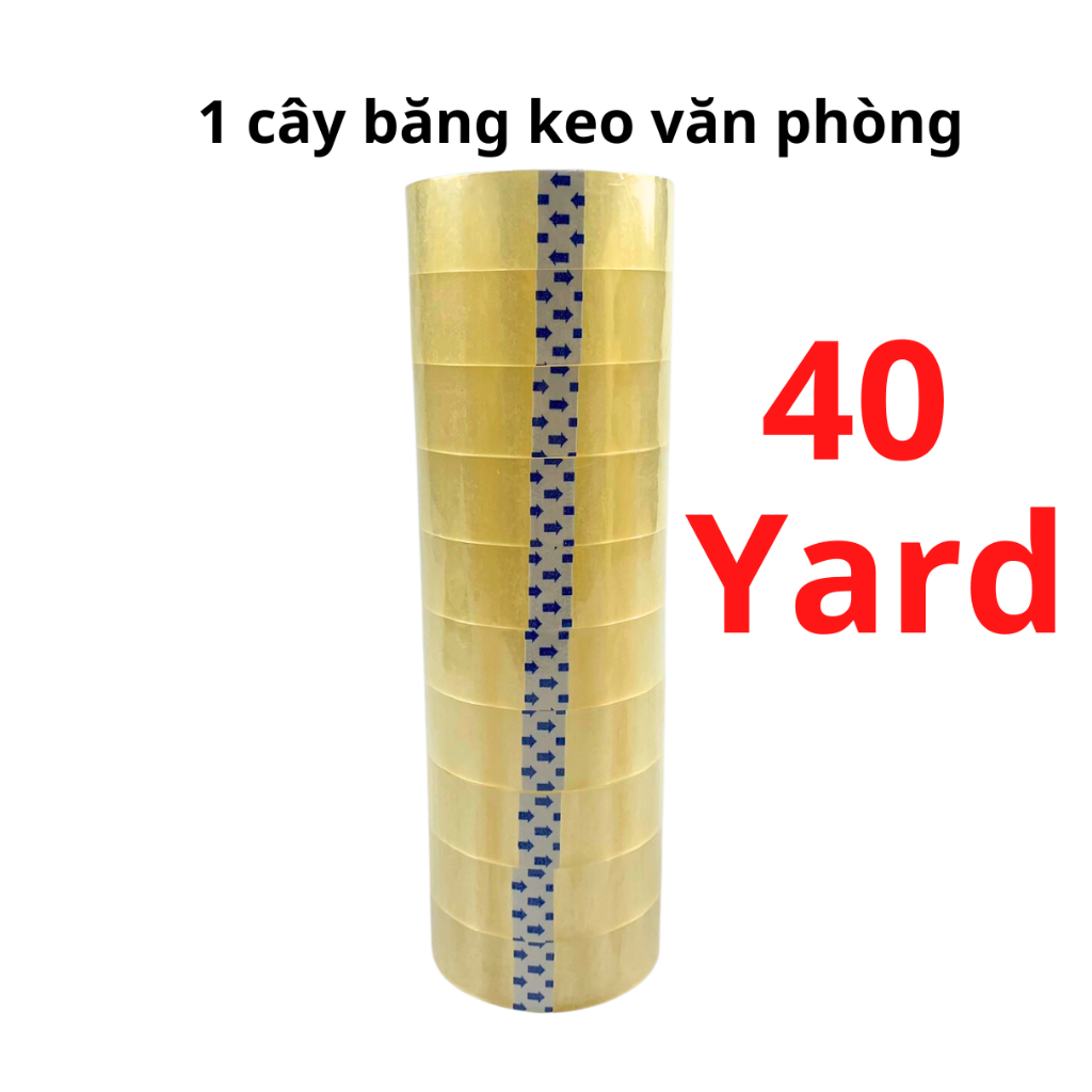 Băng keo trong văn phòng loại nhỏ, 1 cây 10 cuộn rộng 1.8cm, 10yard-13yard-15yard-18yard-20yard ...