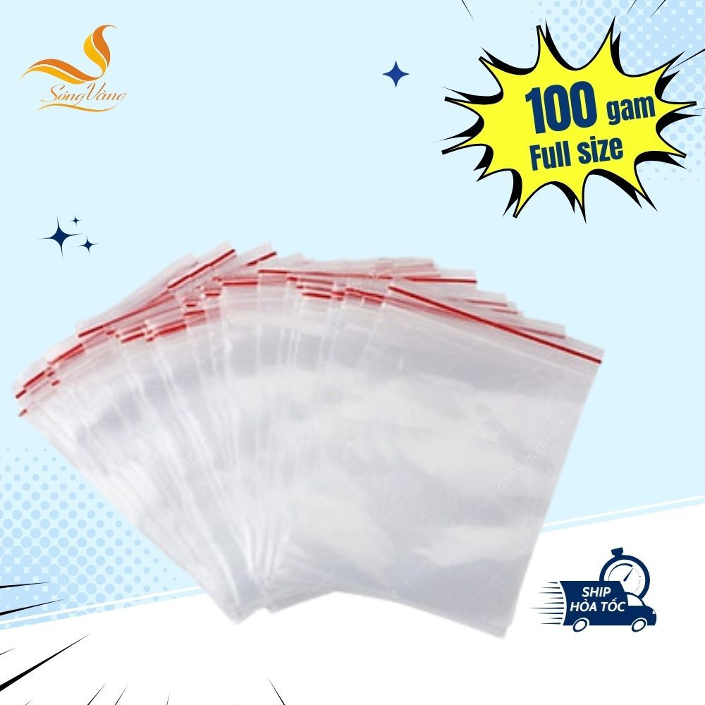 100g Túi zip chỉ đỏ các kích cỡ | Shopee Việt Nam