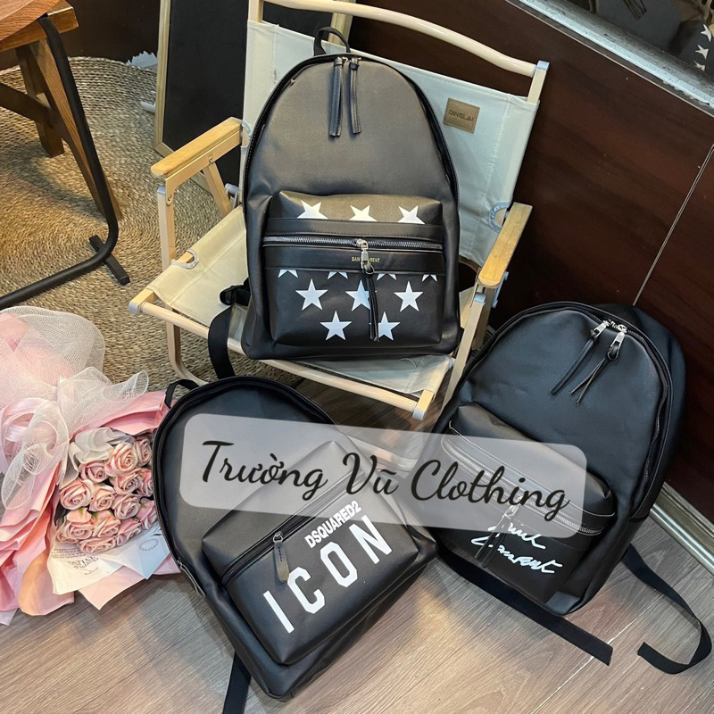 Balo Icon Ysl Hót Trend Hoạ Tiết Chữ Nổi/Balo Da Có Sẵn Size 40 ...