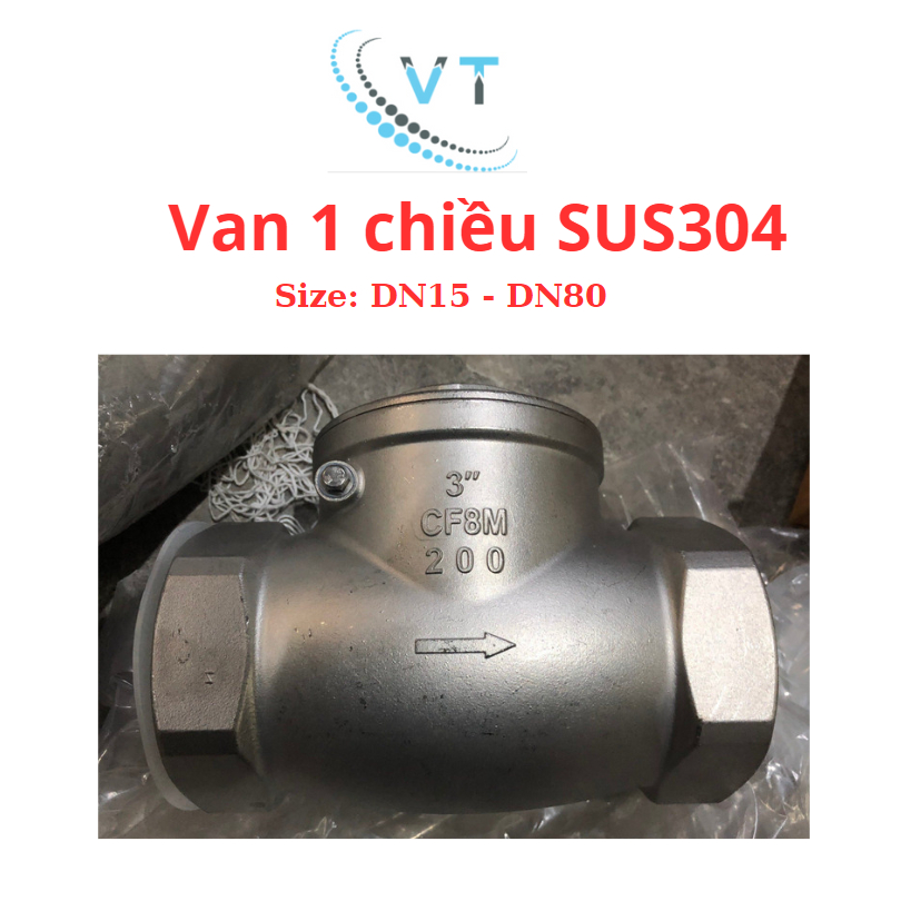VAN 1 CHIỀU LÁ LẬT REN INOX 304 DN65 DN80 | Shopee Việt Nam