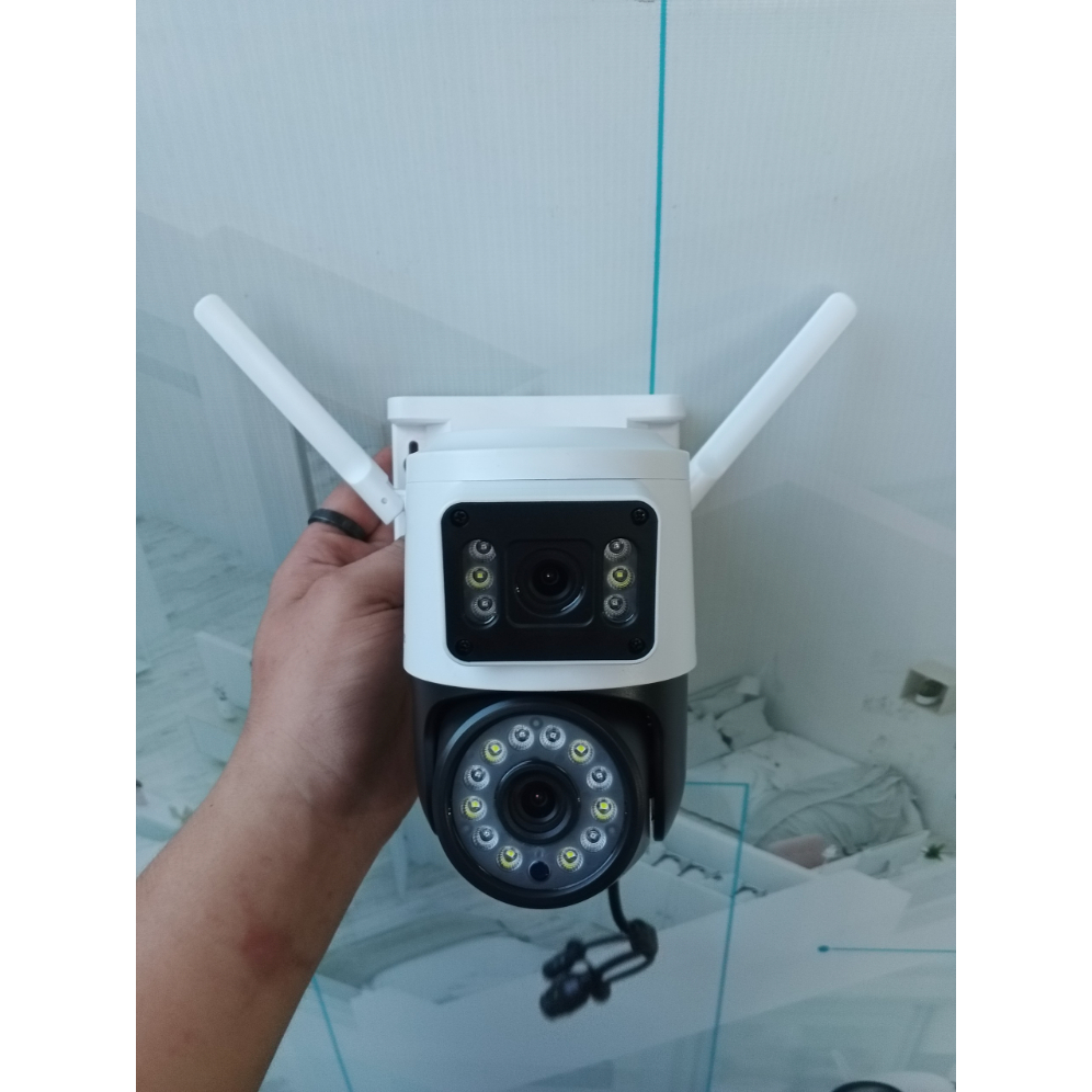 [HÀNG CHÍNH HÃNG] Camera Wifi Yoosee 2 khung hình Q18 LED TO 6MP | 4K | Ngoài trời | 2 ống kính ...