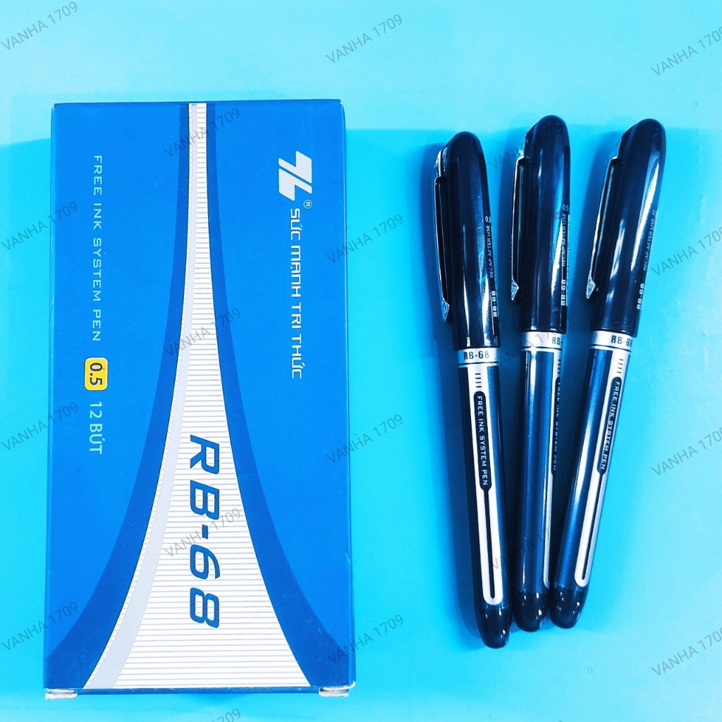 THIÊN LONG [03c ] RB68 Bút Lông Bi 0.5mm Mực Xanh và Đen. | Shopee Việt Nam