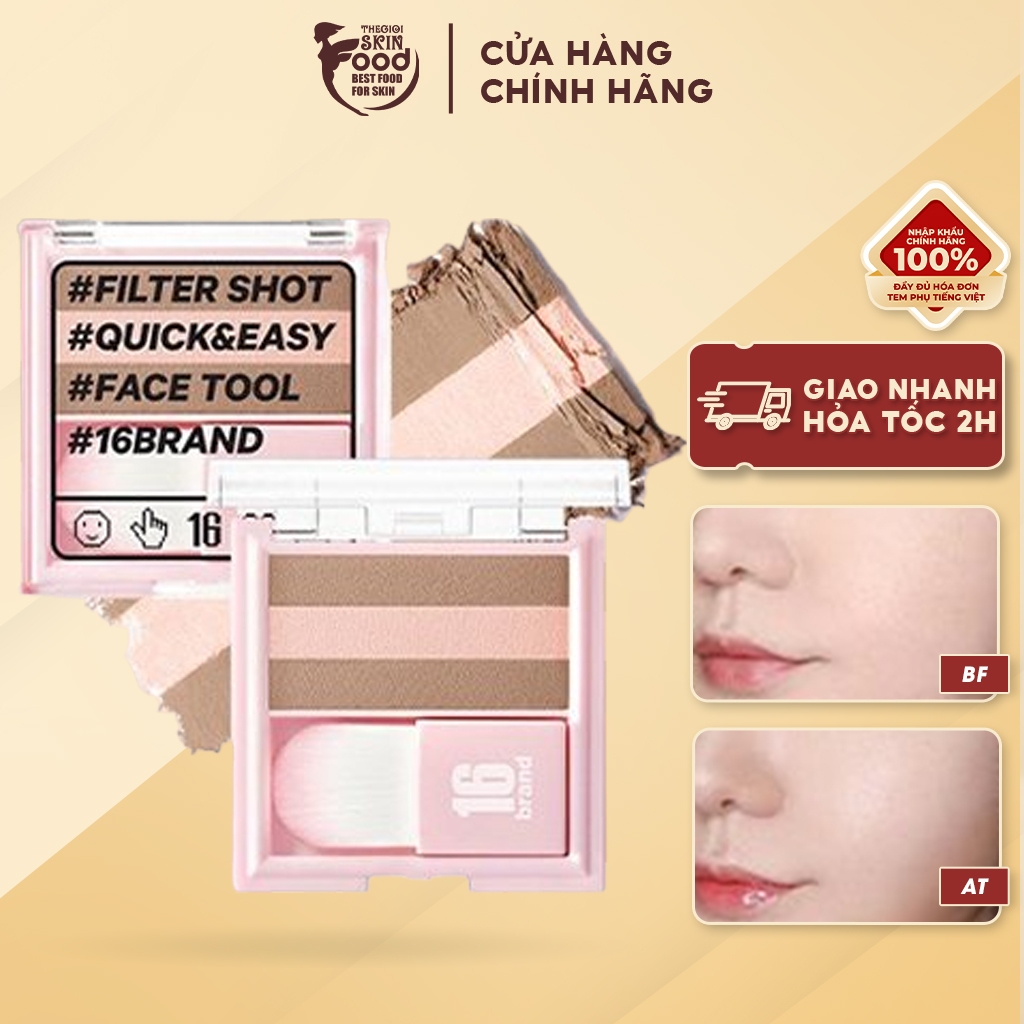 Phấn Tạo Khối Và Highlight Đa Năng 16Brand Filter Shot Contour Peach 7g ...