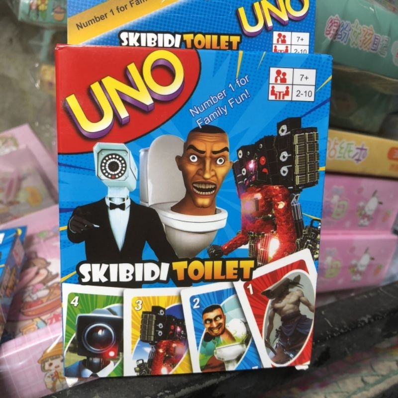 Sỉ hộp thẻ bài UNO Skibidi Toilet mỗi hộp có 2 bộ mỗi bộ có 54 thẻ ...