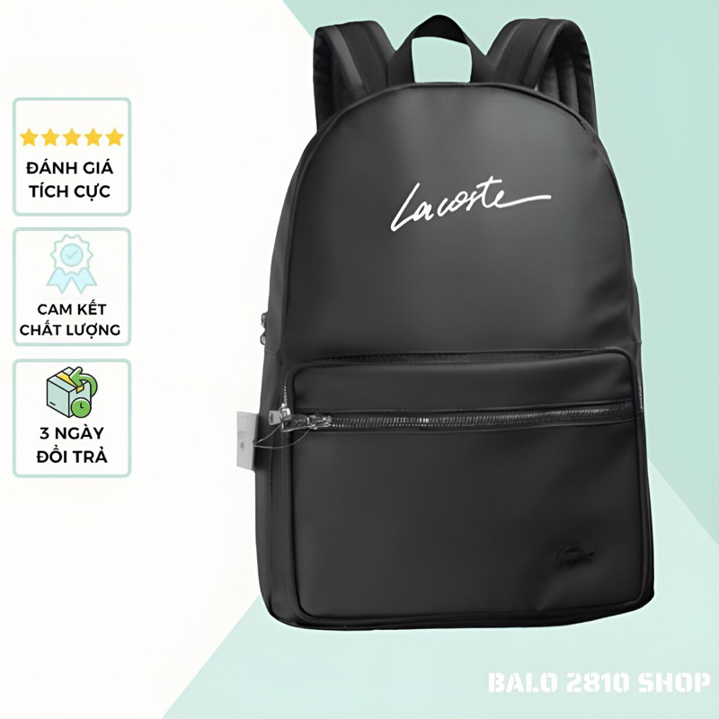 Balo Thể Thao LC Backpack Full Black Logo Signature Chất Liệu Da Si Cao ...