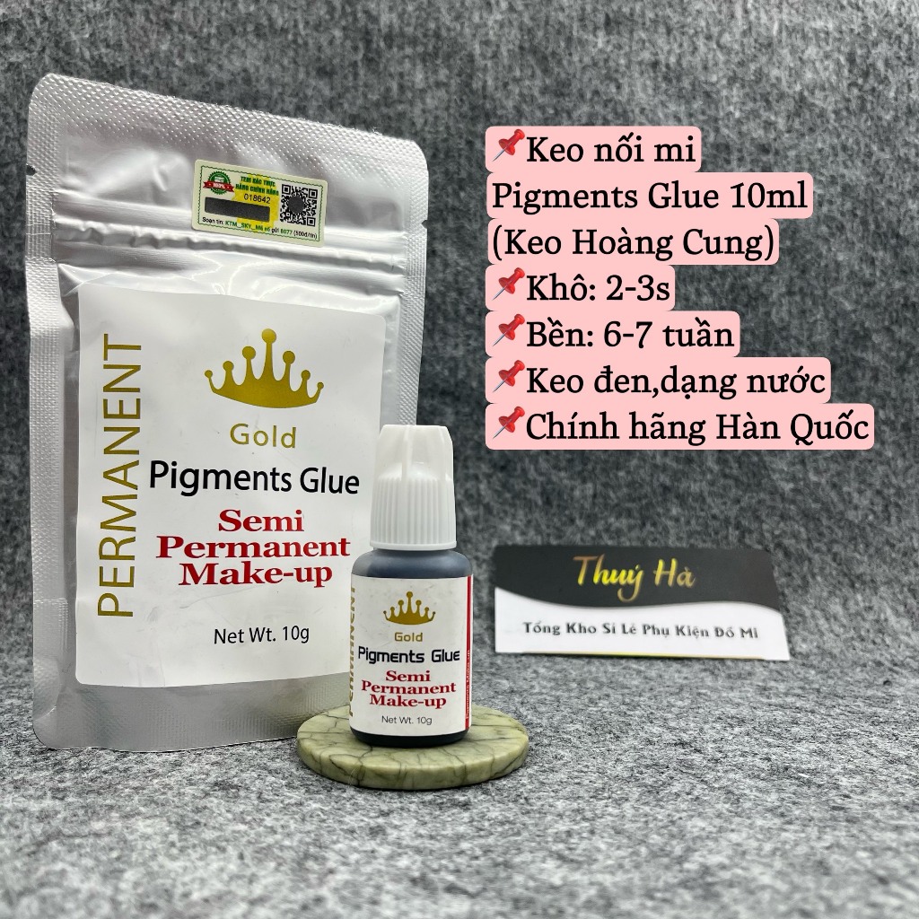 Keo nối mi Hoàng Cung 10ml_khô 2-3s (Chính Hãng)_keo vương miện Pigments Glue_keo tạo mi fan ...