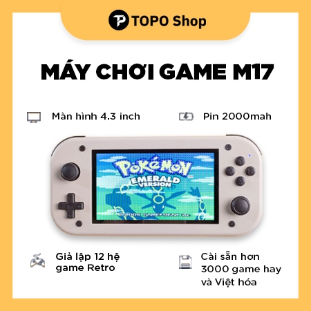 Máy chơi game M17- Cài sẵn kho game hay chọn lọc PS1/GBA/SNES/NES ...