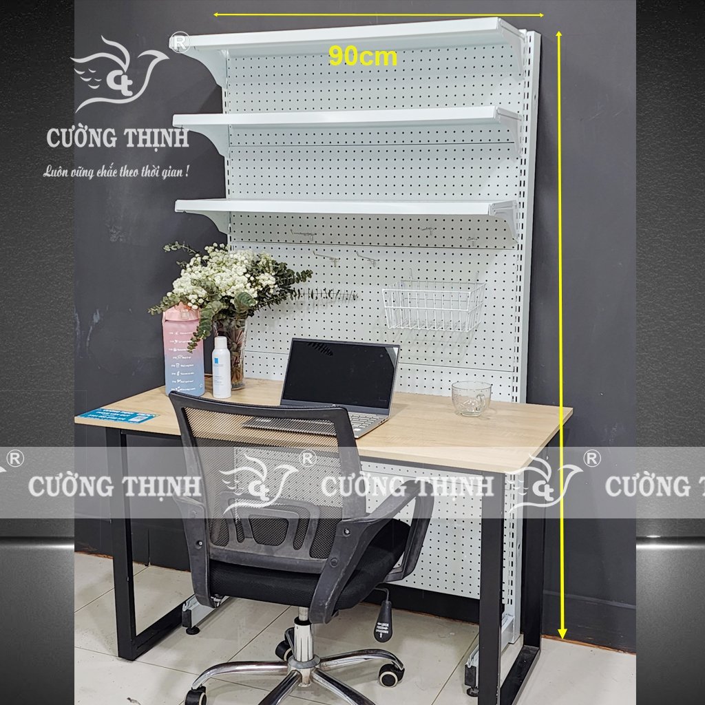 Kệ Bàn Học - Bàn Làm Việc Dài 0.9m x Cao 1m8, Tặng 10 móc treo 10cm ...