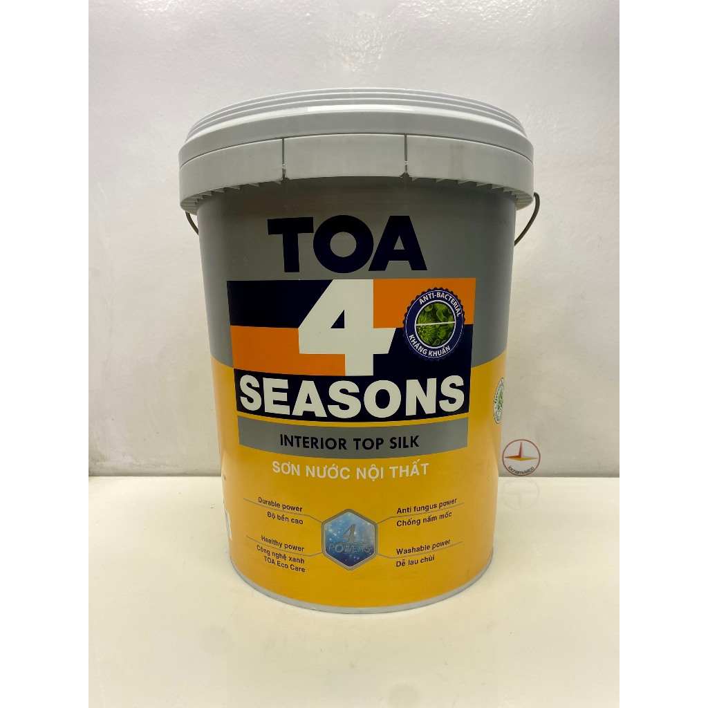Sơn nước TOA 4 Seasons top silk dễ lau chùi nội thất màu xám 8268_18L ...