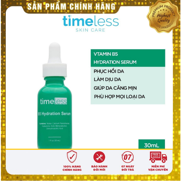 Tinh Chất Cấp Nước, Phục Hồi Da TimeLess Vitamin B5 + Hyaluronic Acid Serum 30ml | Shopee Việt Nam