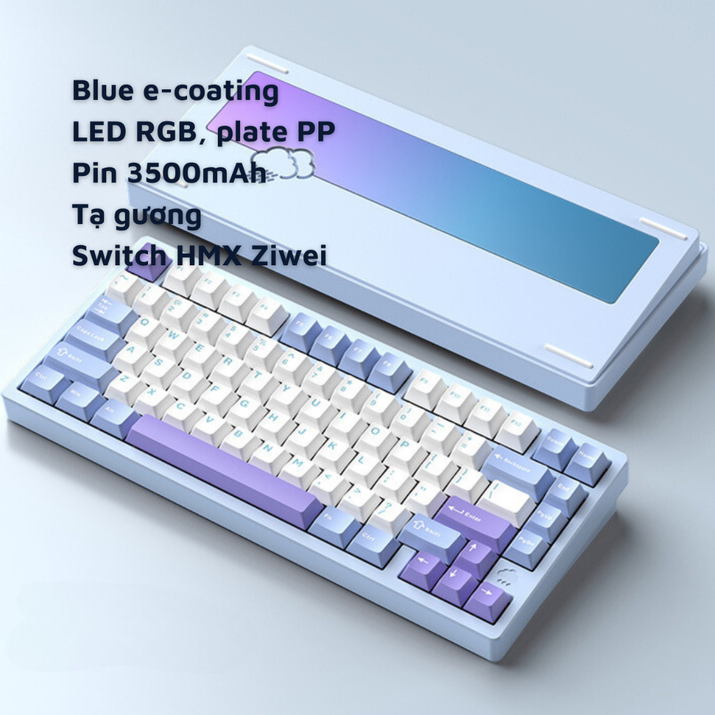 [Chính hãng] Rainy 75 - Bàn phím cơ custom full nhôm CNC, 3 mode, tạ ...