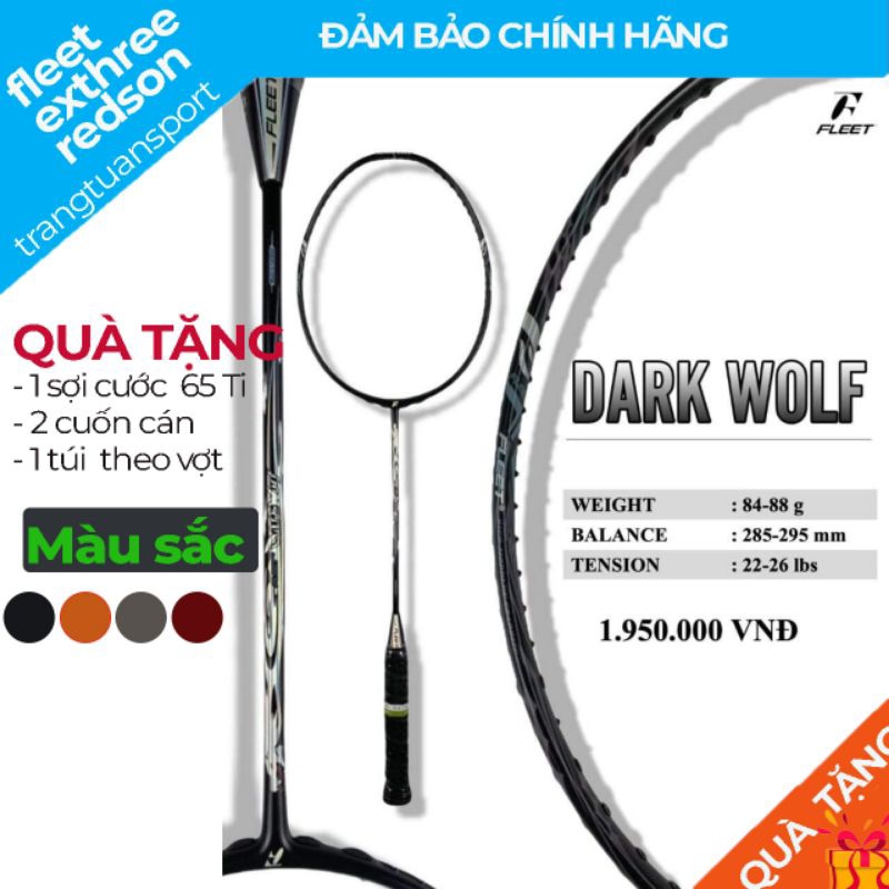 Vợt cầu lông Fleet Dark Wolf (3U, 4U)- Full 4 màu | Shopee Việt Nam
