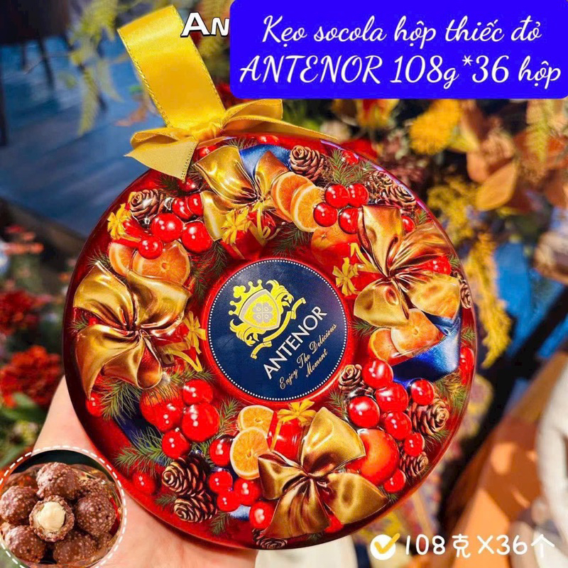 Kẹo socola ANTENOR 108g hộp thiếc | Shopee Việt Nam