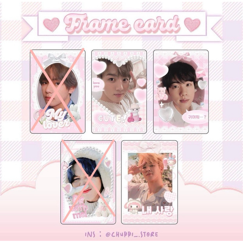[FRAME CARD] 3 Khung trang trí card ver hồng | Shopee Việt Nam