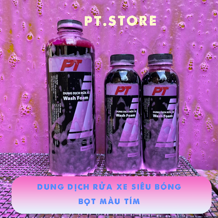 NƯỚC RỬA XE PT.STORE - BỌT MÀU TÍM | Shopee Việt Nam
