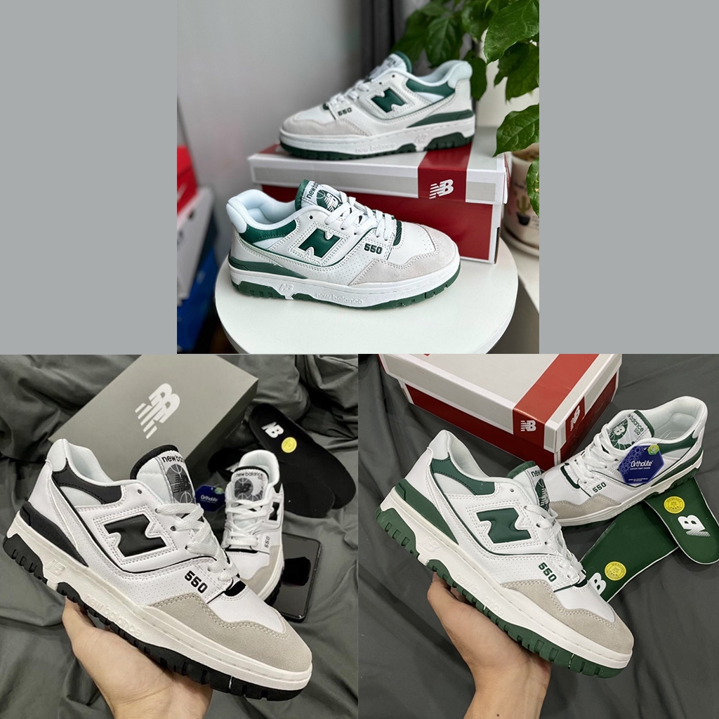 Giày nb,New Balance 550 'White Green, White Black' nb 550 2 Màu Xanh ...