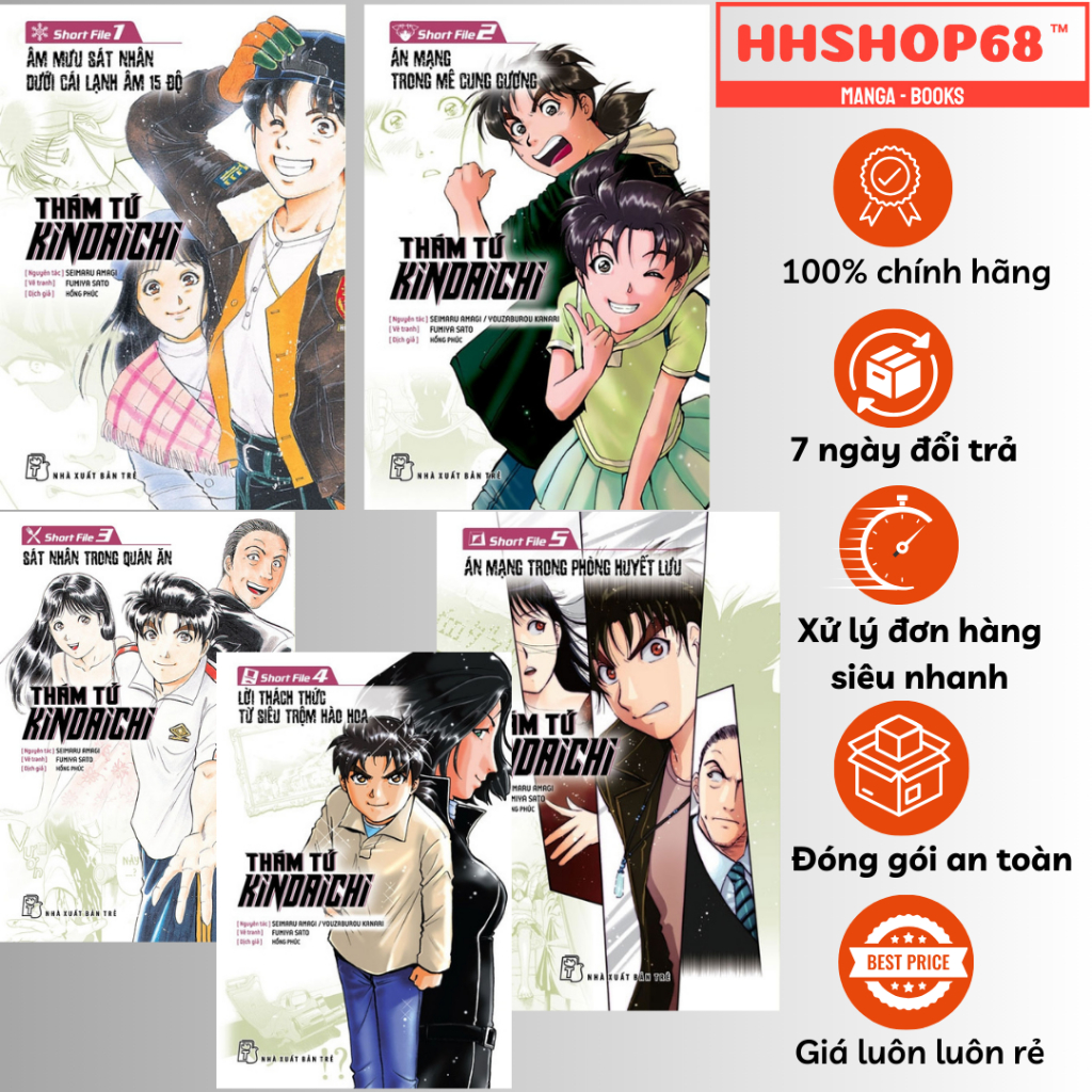 Truyện tranh - Thám Tử Kindaichi Short File 1 2 3 4 5 - NXB Trẻ | Shopee Việt Nam