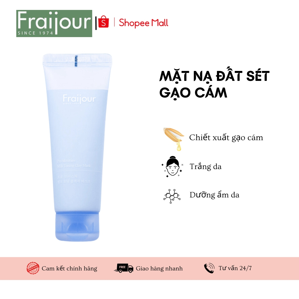 Mặt Nạ Đất Sét Cám Gạo Fraijour Pro Moisture Milk Toning Clay Mask 75g ...