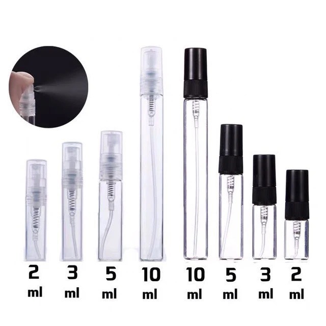 Chai xịt phun sương thuỷ tính, chai chiết nước hoa 10ml Mỏng | Shopee Việt Nam