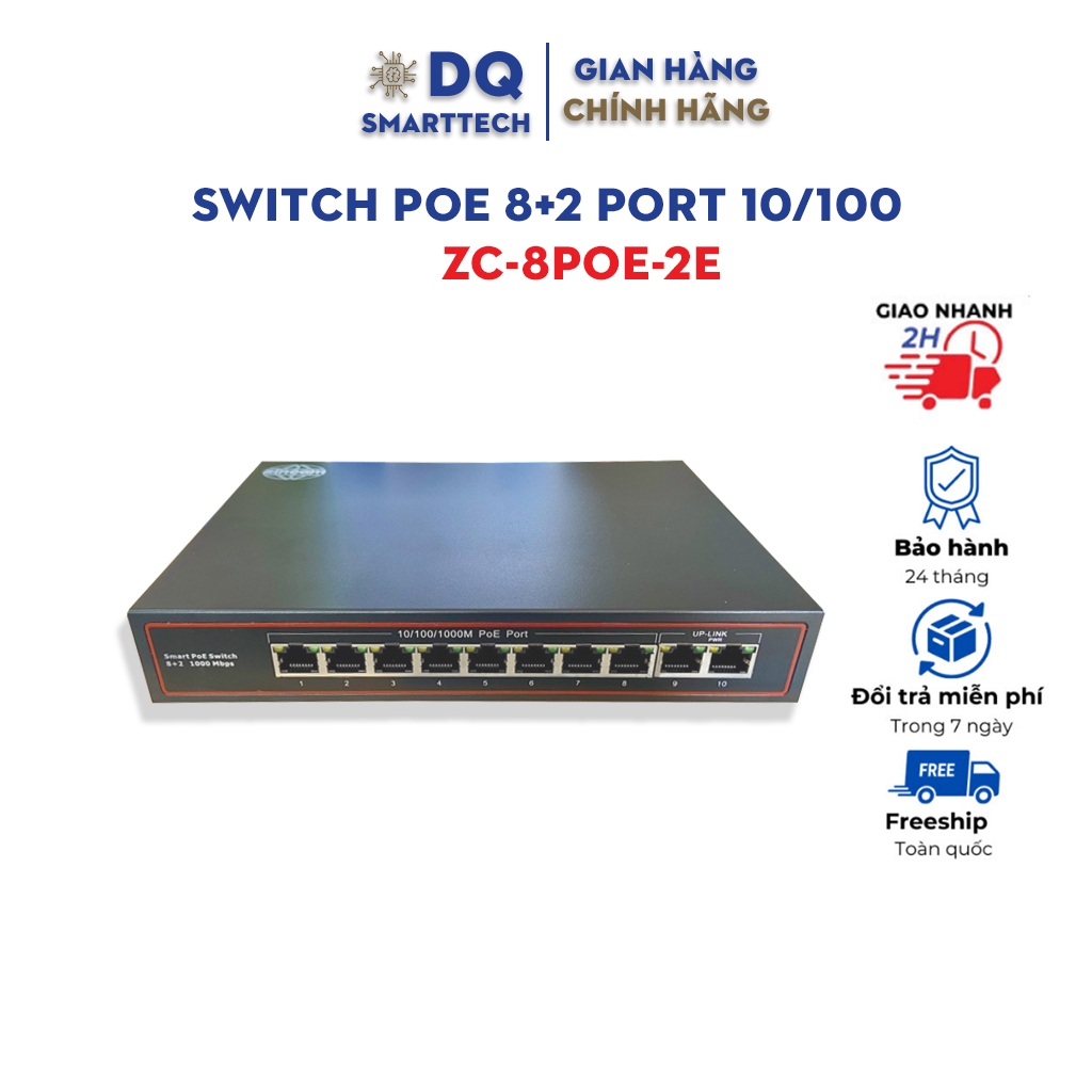 Bộ chia mạng Switch POE Switch POE 8+2 Port 10/100 | Hàng Chính Hãng ...