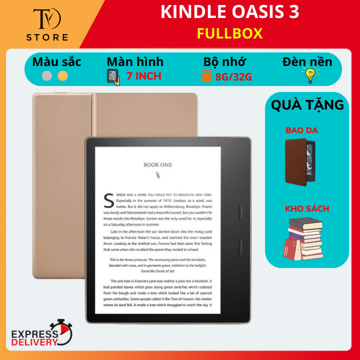 Máy đọc sách Kindle Oasis 3 - 10th (Tặng bao da + kho sách miễn phí ), Kindle Oasis 2 bảo hành ...