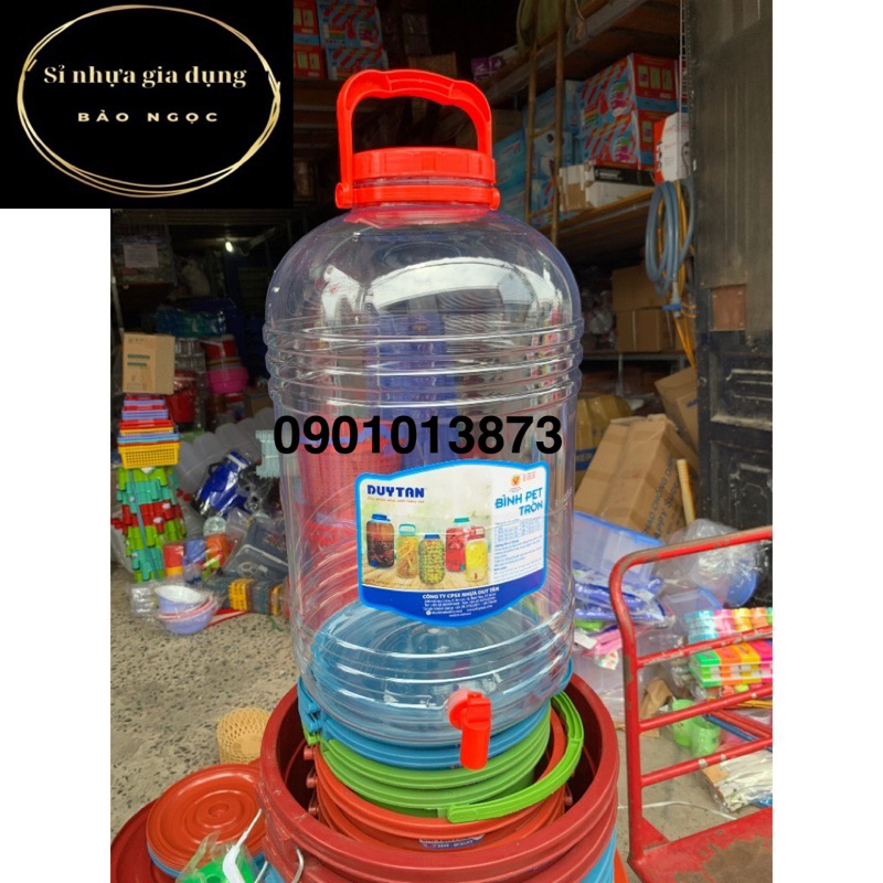 Bình PET DUY TÂN Tròn Đựng Nước Uống 10 lít, 15 Lít, 20 Lít ( Có Vòi ...