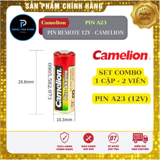 Pin remote cửa cuốn, cửa cổng A23 - A27 (12V - Camelion) |Chính hãng| | Shopee Việt Nam