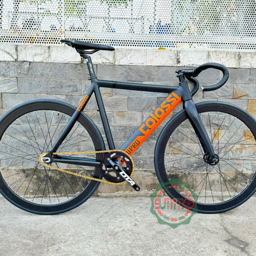 [Tặng thắng]Xe đạp fixed gear COLOSSI Lowpro phuộc carbon bánh 4cm đùi ...