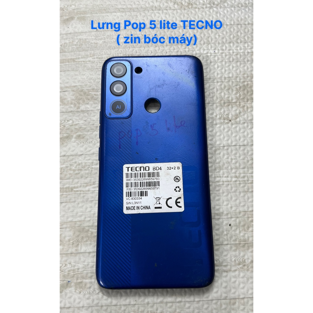 Lưng TECNO POP 5 Lite (zin bóc máy) | Shopee Việt Nam