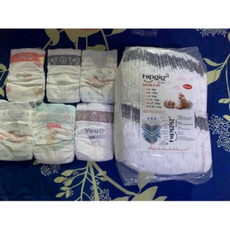 bỉm dán 50 miếng HIPGIG đủ size S đến 3XL | Shopee Việt Nam