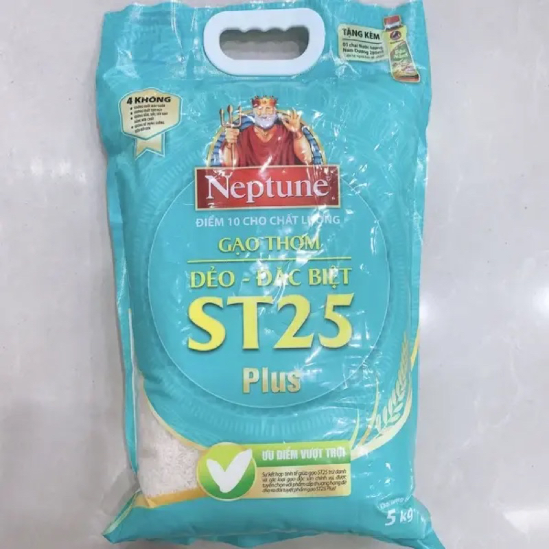 Gạo thơm đặc sản Neptune ST25 túi 5kg | Shopee Việt Nam