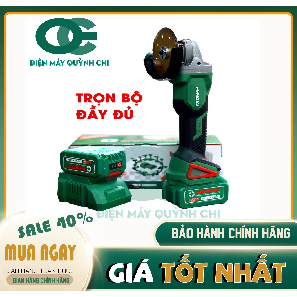 Máy cắt cầm tay Himoki HM-AG100L Không chổi than - Máy Mài pin Himoki 2 ...