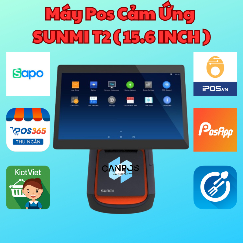 Máy tính tiền Sunmi T2 - in bill bán hàng Kiotviet , Pos365 , Sapo , Ocha ...v.v... | Shopee ...