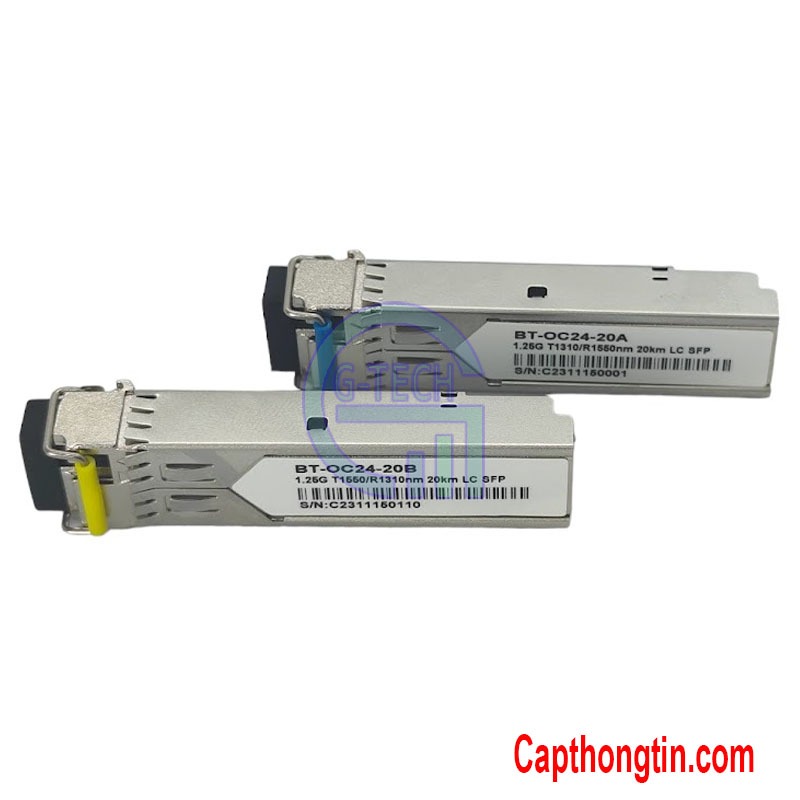 Module quang SFP 1.25G 1 sợi BTON BT-OC24-20A/B, SFP 1 sợi Singlemode ...