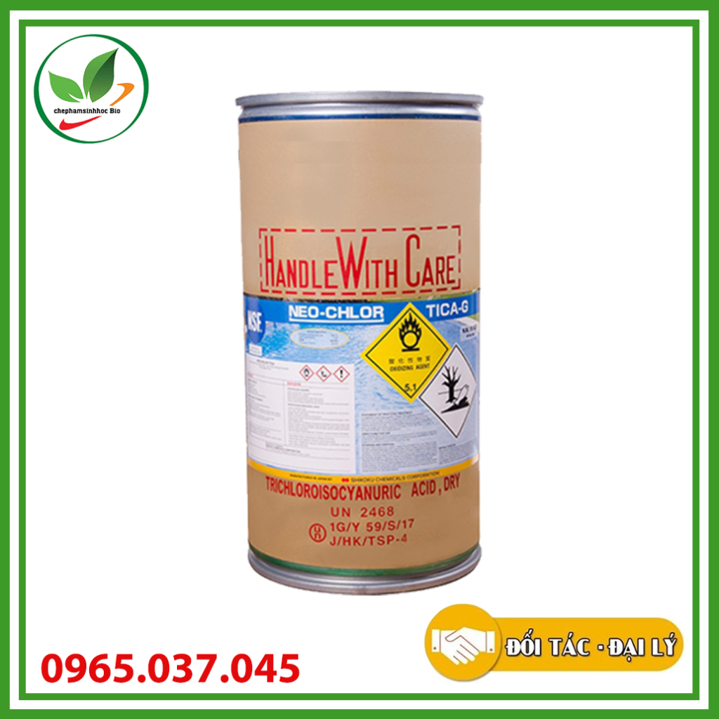 Chlorine dạng viên 200g Nhật TCCA (Neo chlor 90%) hãng Shikoku. Thùng ...