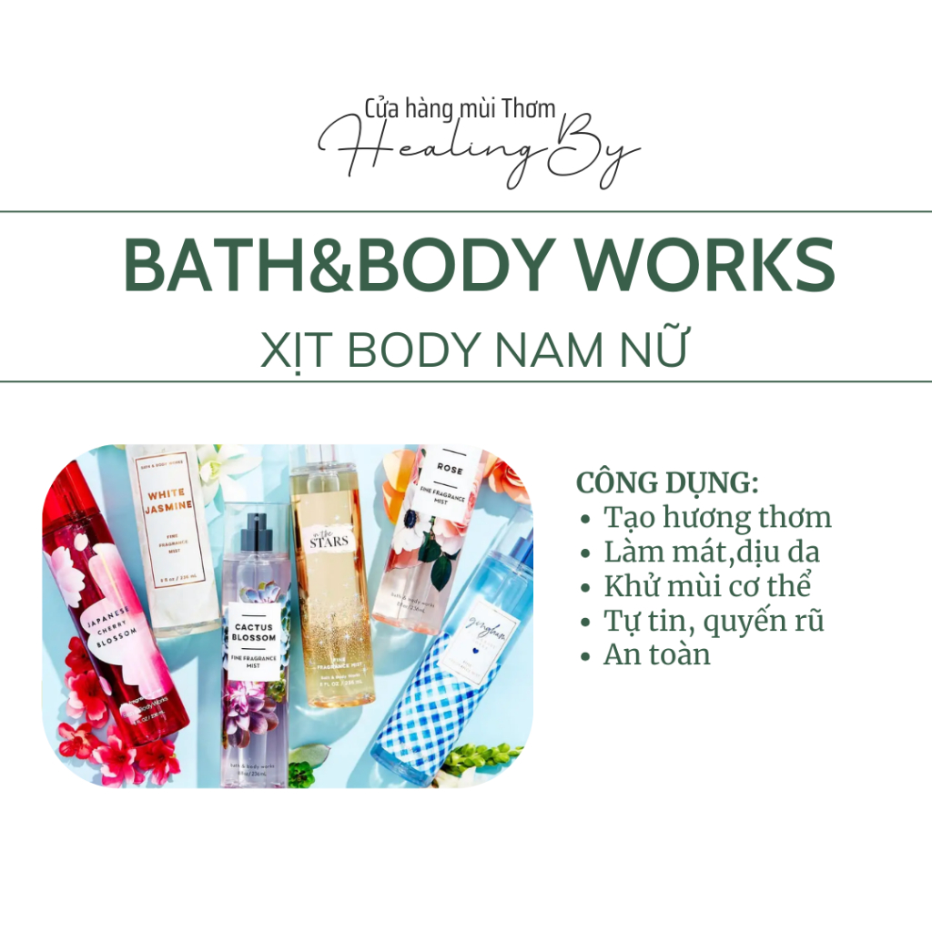 [Healing by] Body Mist Nam, Body Mist Nữ, Body Mist Bath And Body Works ...