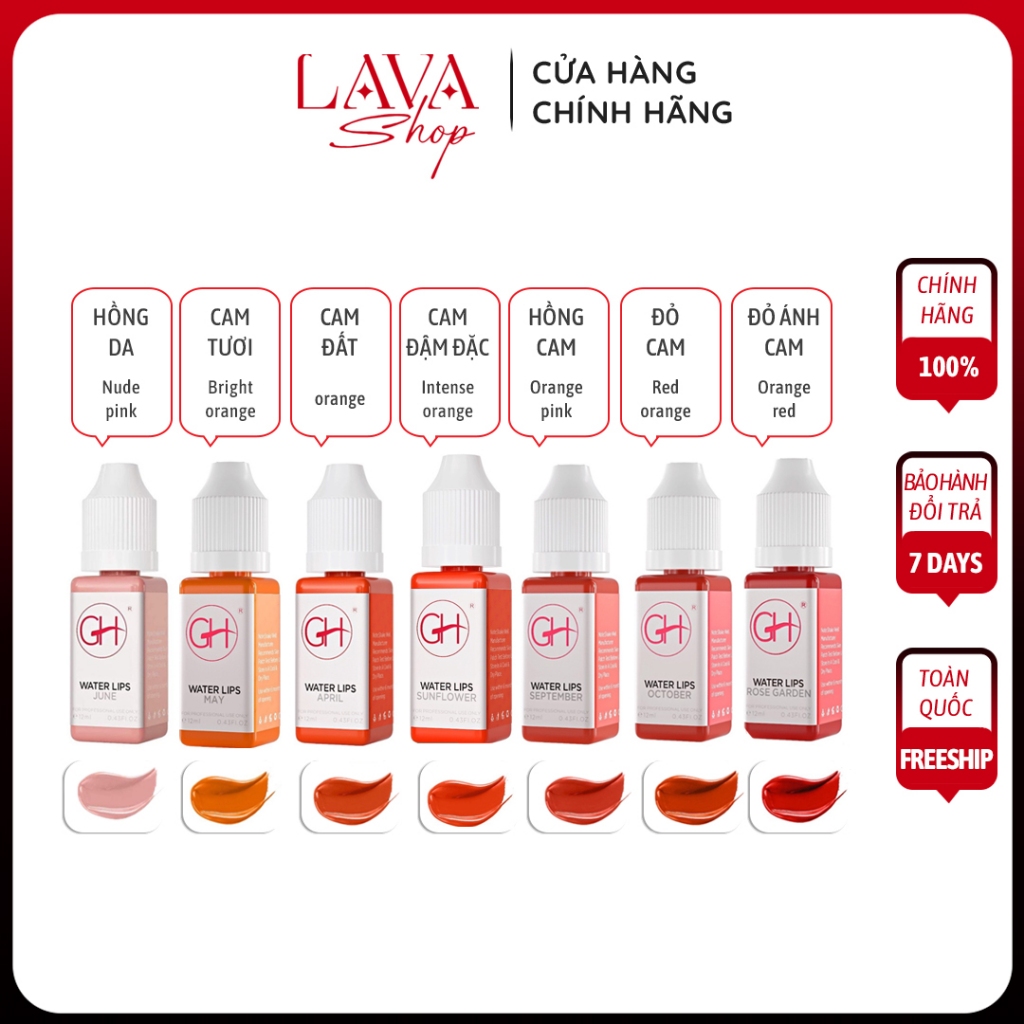 [CHAI VUONG] Mực Môi Nano Liquid gh chính hãng Mỹ - Mực hữu cơ GH phun ...